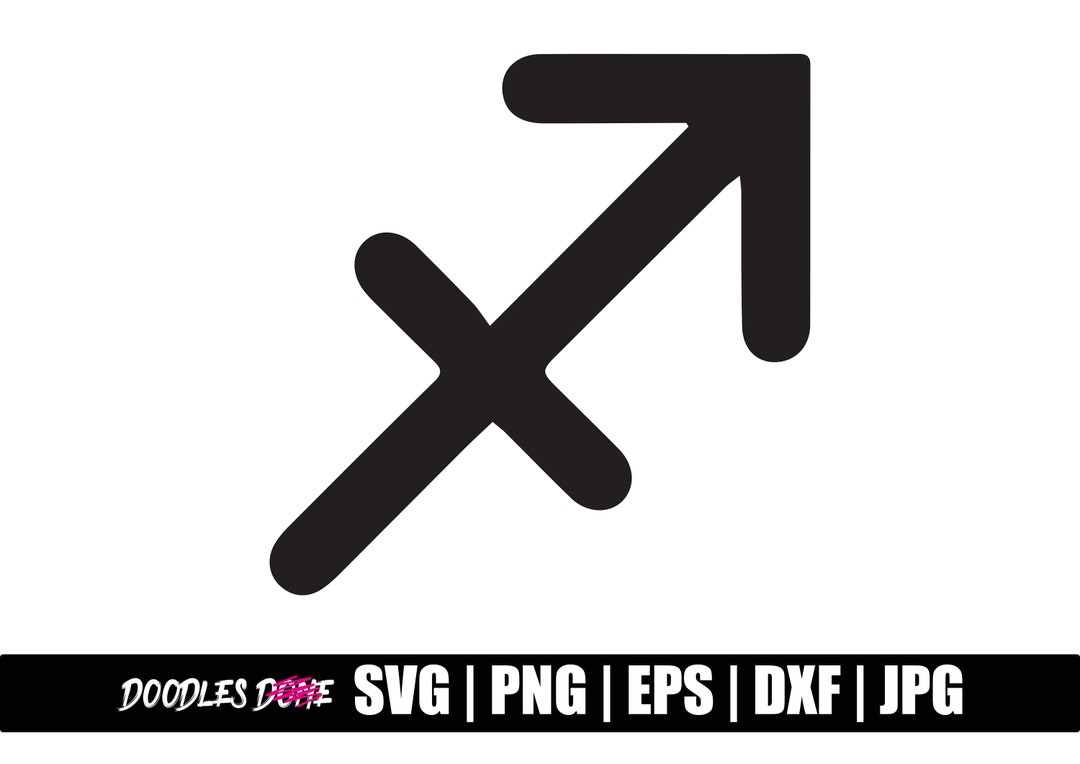 Sagittarius Zodiac Sign Svg, Png, Eps, Dxf, Jpg Files, Clip Art, Vector ...