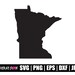 Minnesota Outline Svg, Png, Eps, Dxf, Jpg Files, Clip Art, Vector ...