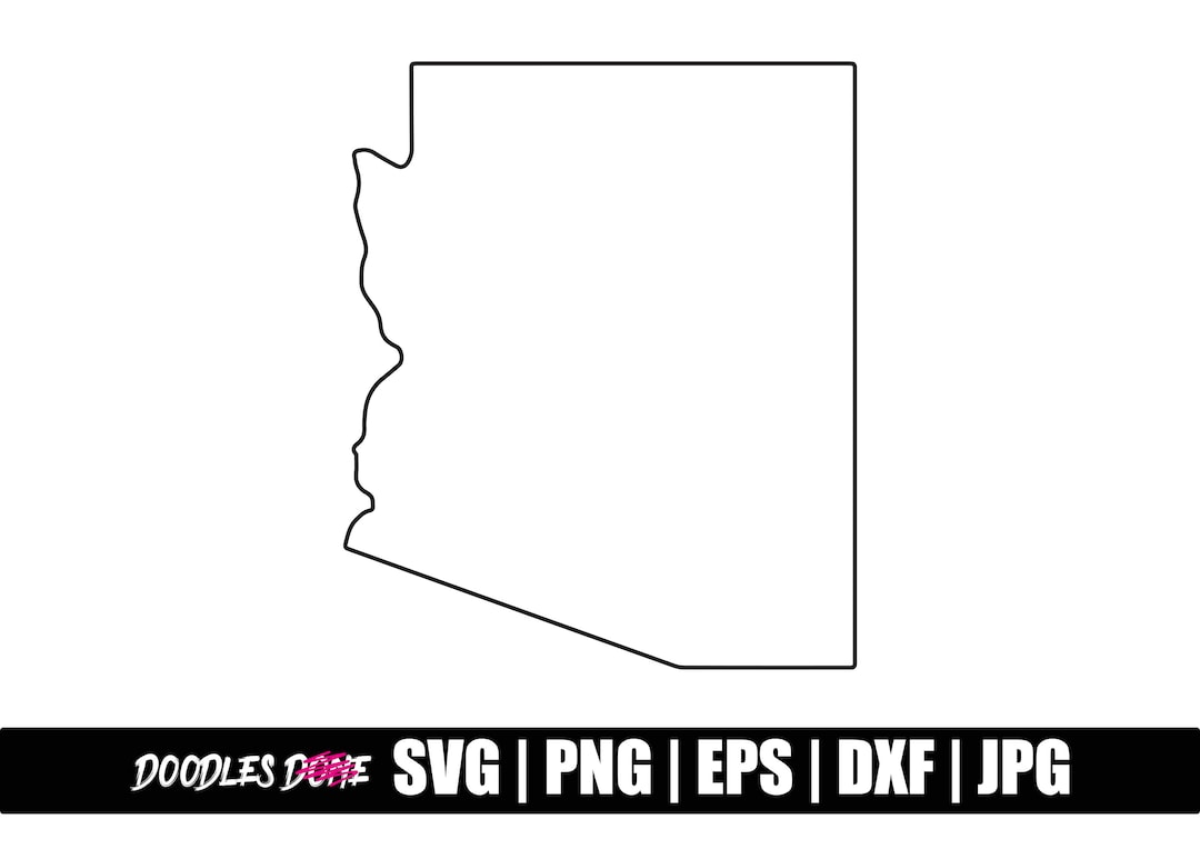 Arizona Outline SVG | Arizona PNG | Arizona Clip Art | Arizona Vector ...
