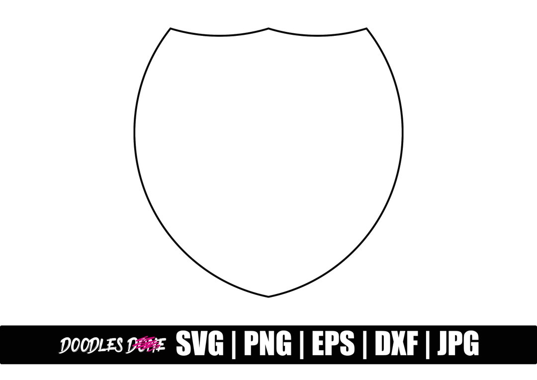 Interstate Shield Outline SVG | Interstate Shield Clip Art | Interstate ...