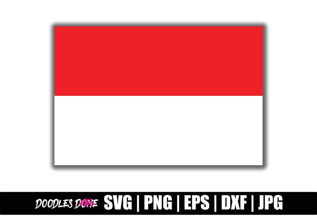 Indonesia Flag Svg, Png, Eps, Dxf, Jpg Files, Clip Art, Vector, Cricut ...