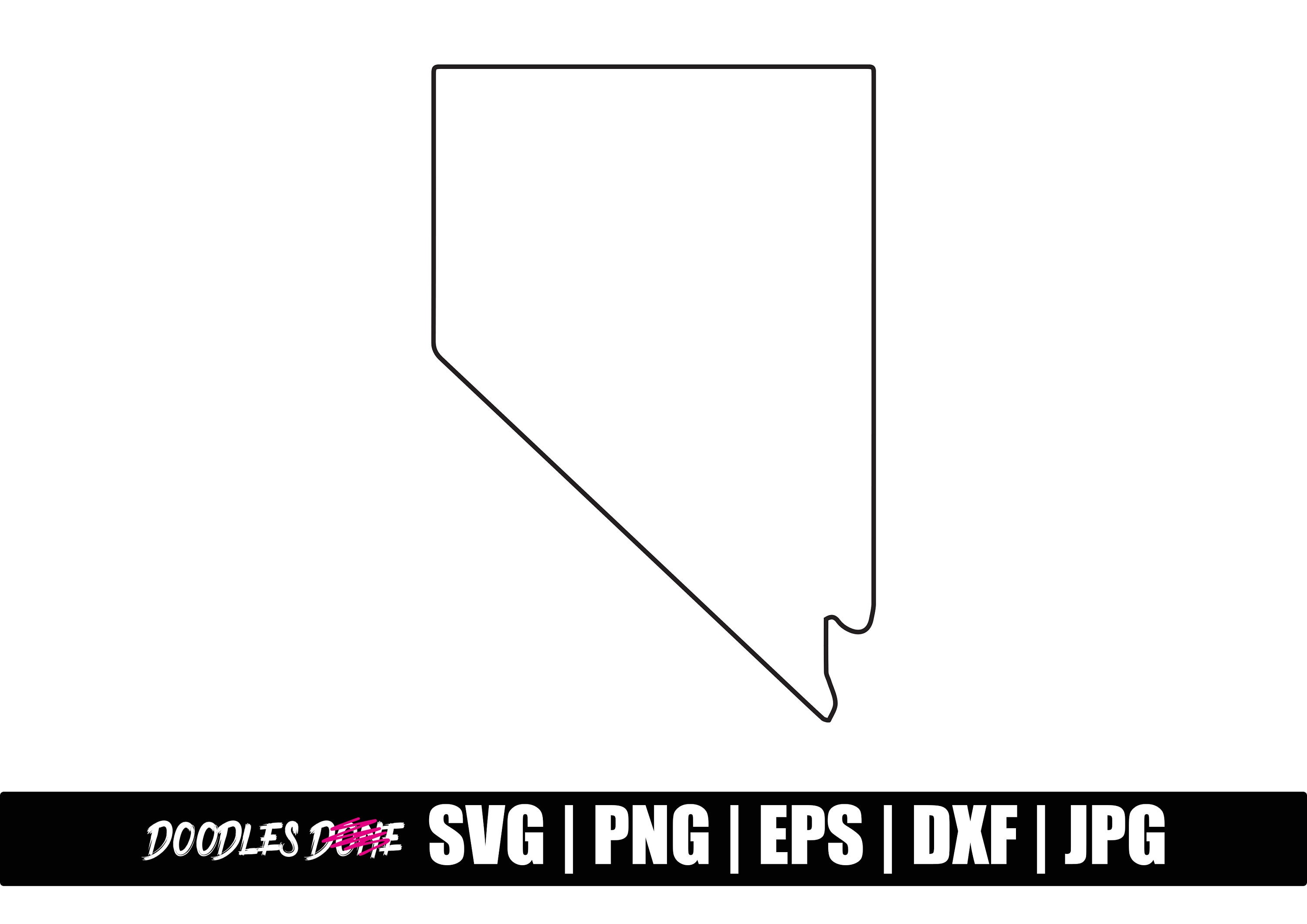 Nevada Outline svg png eps dxf archivos jpg imágenes - Etsy México