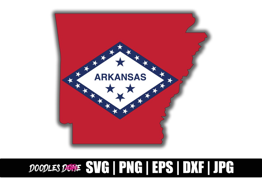 Arkansas Flag Map SVG | Arkansas PNG | Arkansas State Clip Art ...