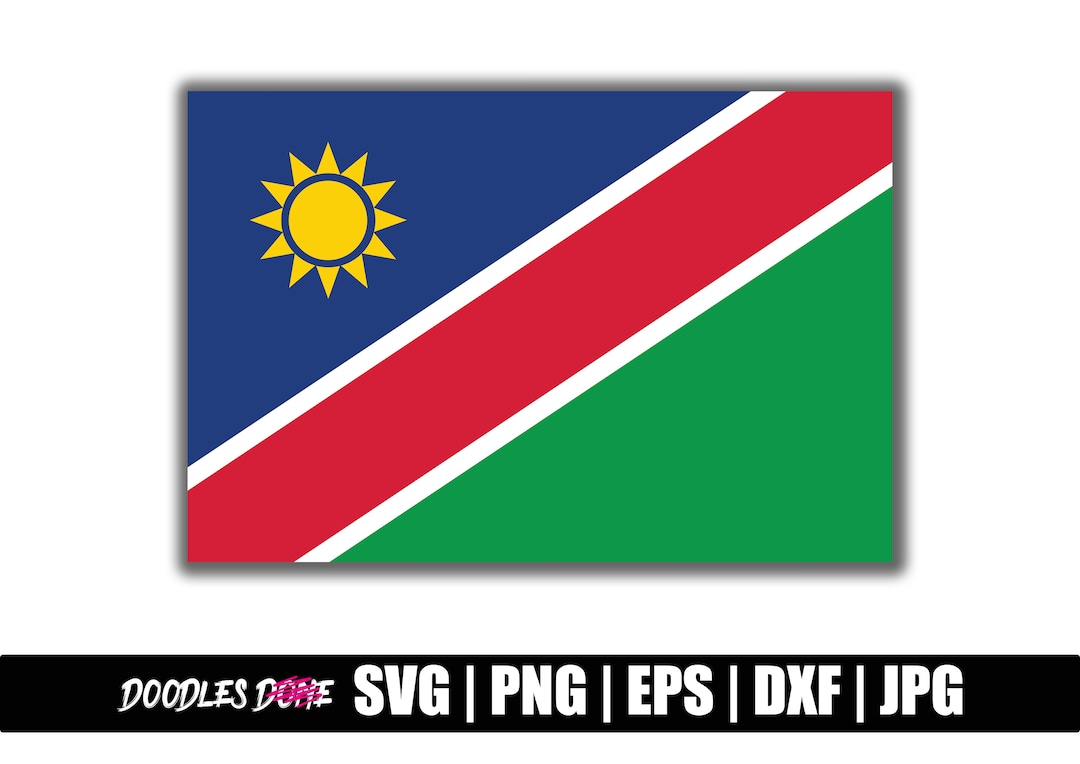 Namibia Flag Svg, Png, Eps, Dxf, Jpg Files, Clip Art, Vector, Cricut ...