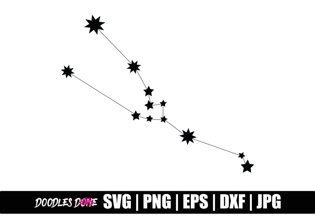Taurus Zodiac Constellation Svg, Png, Eps, Dxf, Jpg Files, Clip Art ...