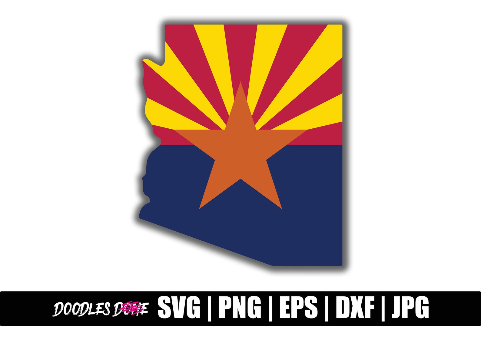 Mapa de la bandera del estado de Arizona SVG / Arizona PNG / Arizona ...