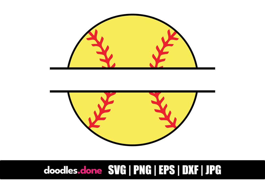 Softball Frame SVG, Baseball SVG, Baseball Outline SVG, Baseball Clip ...