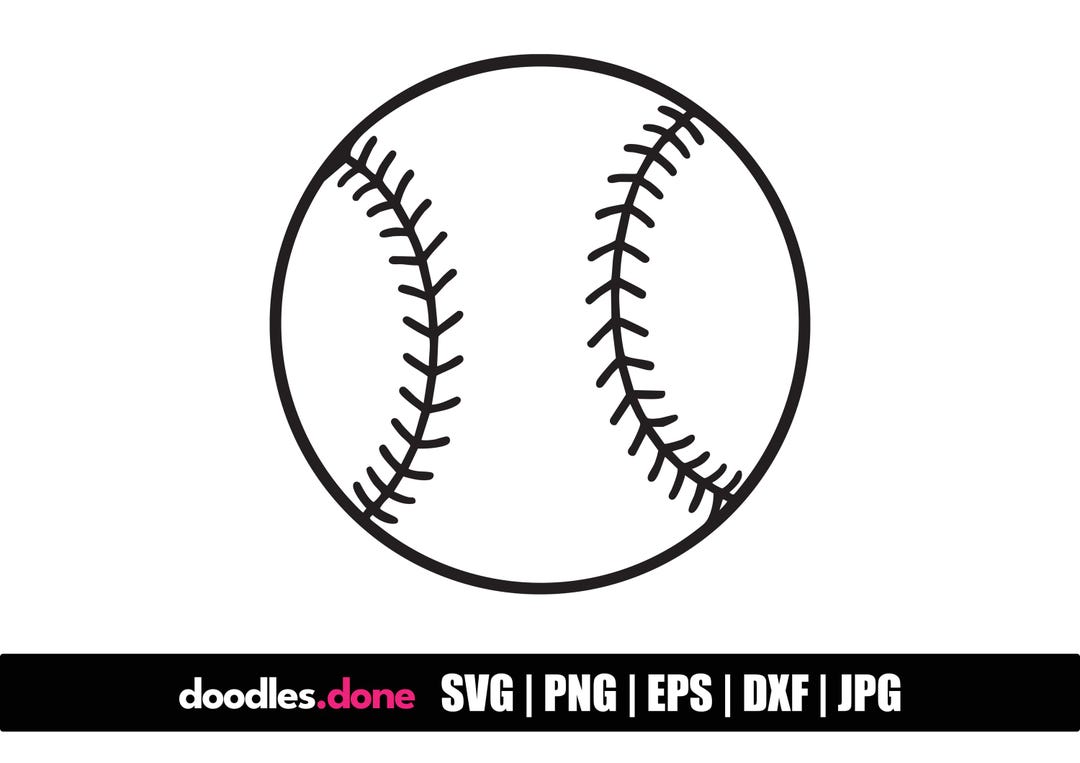 Softball SVG, Baseball SVG, Baseball Outline SVG, Baseball Clip Art ...