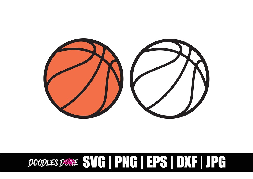 Basketball SVG Files, Basketball Outline SVG, Basketball Cut Files ...