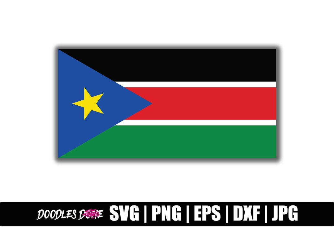 South Sudan Flag Svg, Png, Eps, Dxf, Jpg Files, Clip Art, Vector ...