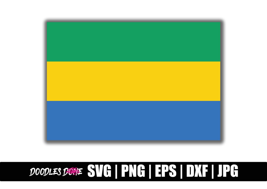 Gabon Flag Svg, Png, Eps, Dxf, Jpg Files, Clip Art, Vector, Cricut, Cut ...