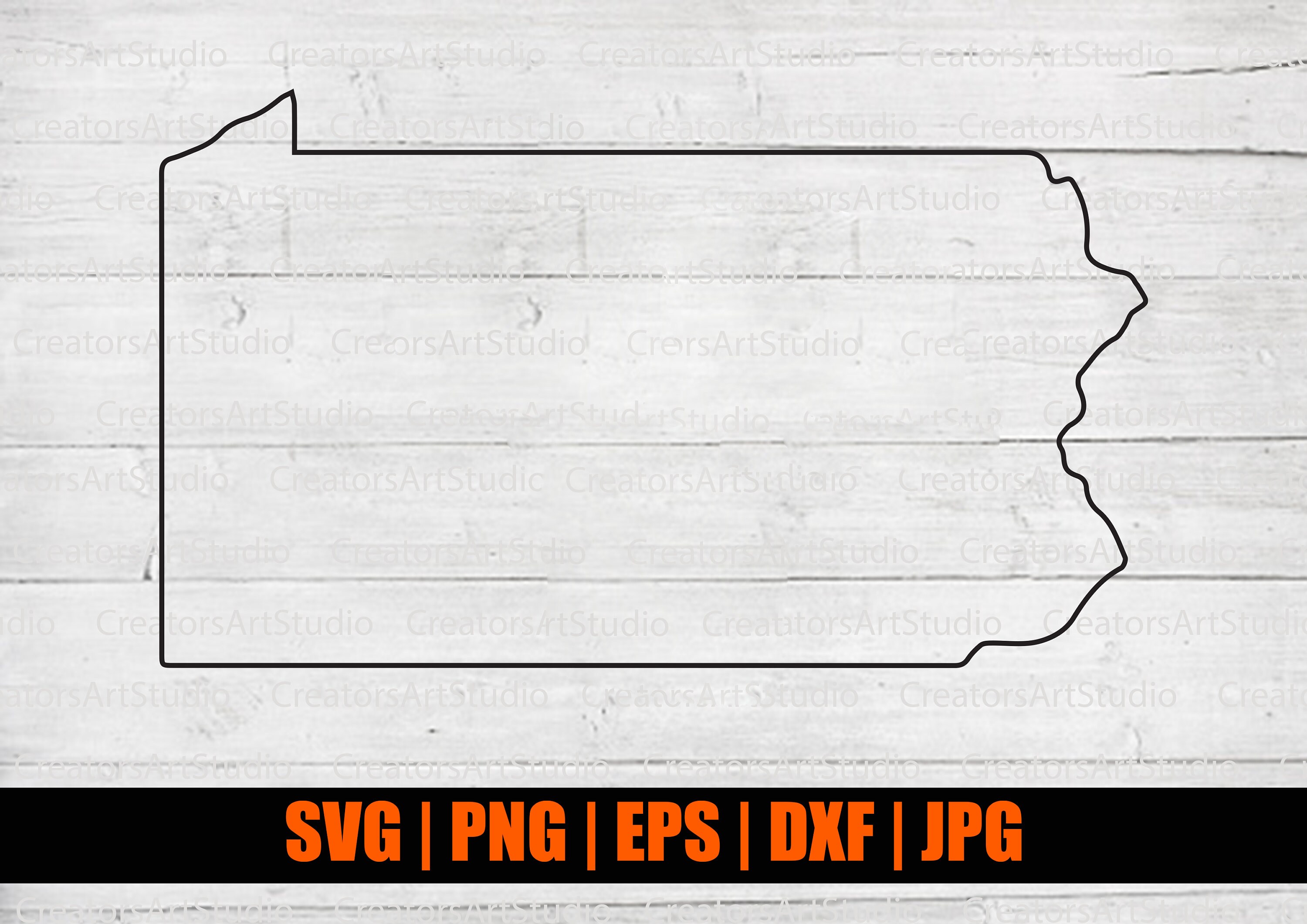 Pennsylvania Outline Svg Png Eps Dxf Jpg Files Clip Art - Etsy