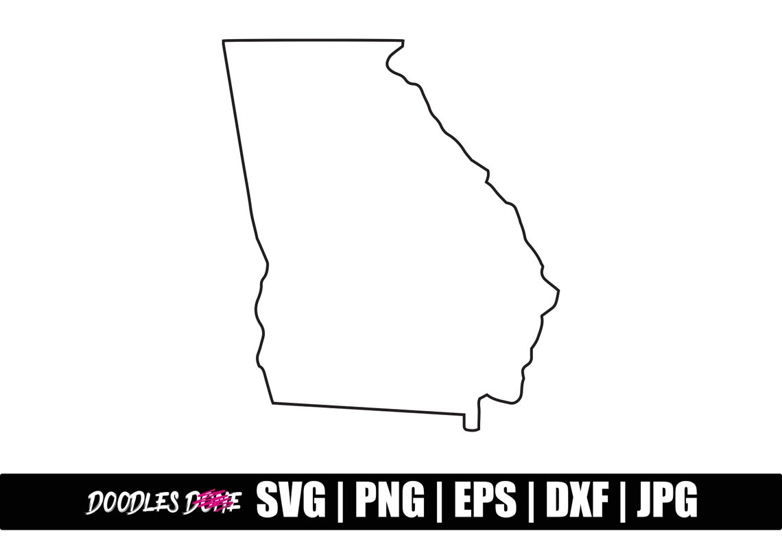 Georgia Outline Svg Png Eps Dxf Jpg Files Clip Art - Etsy