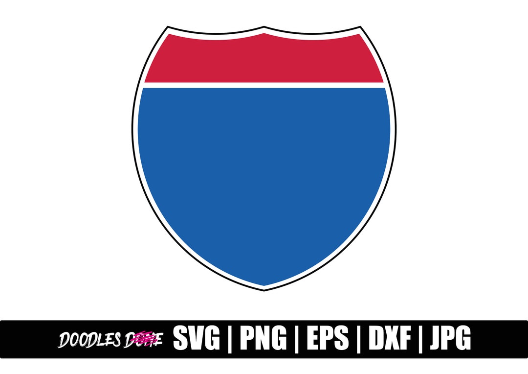 Interstate Shield SVG | Interstate Shield Clip Art | Interstate Shield ...