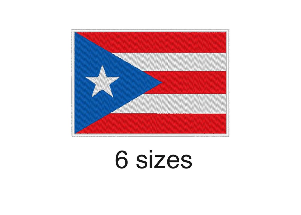 Puerto Rico Flag Embroidery Design - INSTANT Download - Pes Format - Etsy