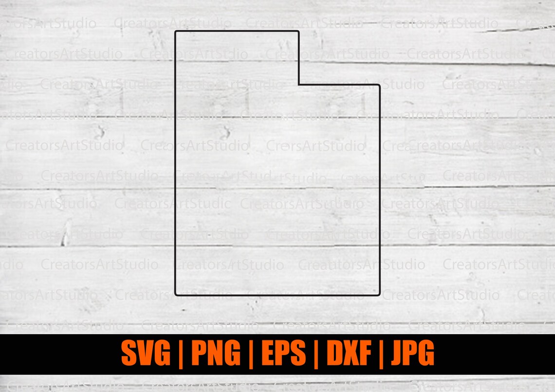 Utah Outline Svg Png Eps Dxf Jpg Files Clip Art Vector - Etsy