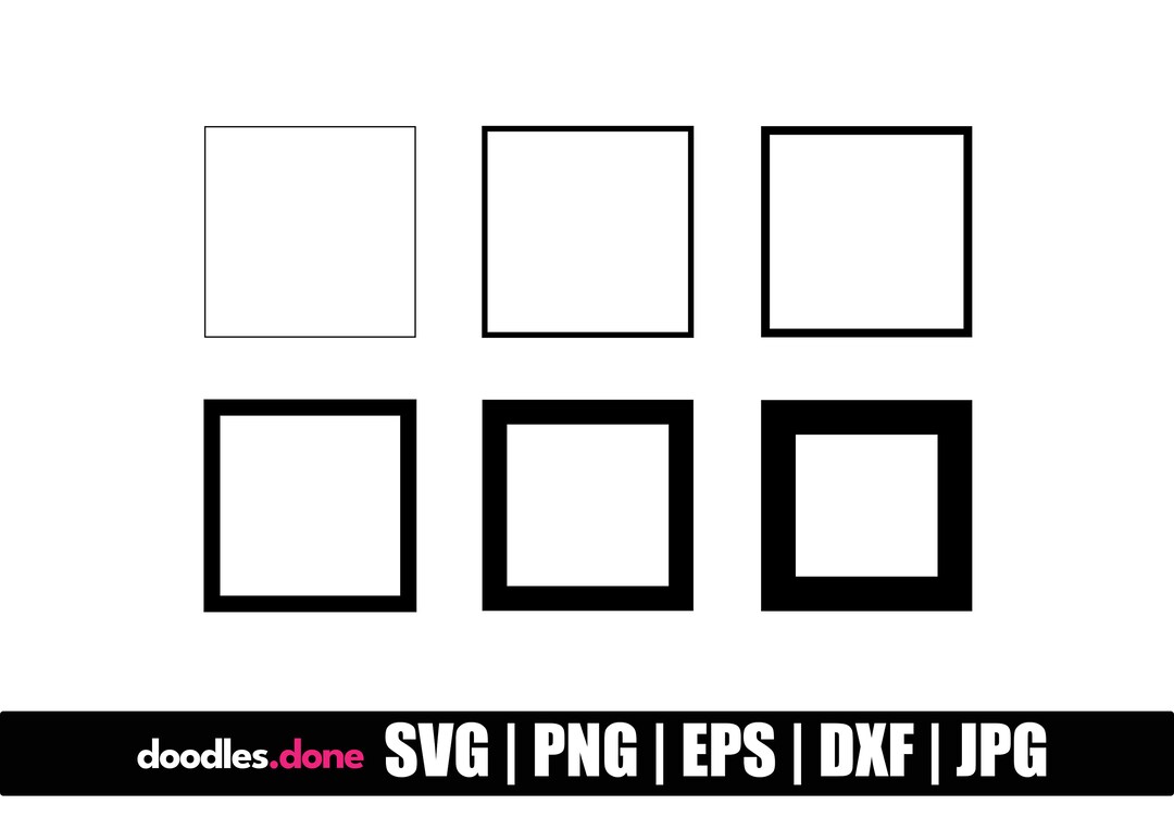 SQUARE Frame SVG | Square Frame Svg | Double Square | Frames Svg ...
