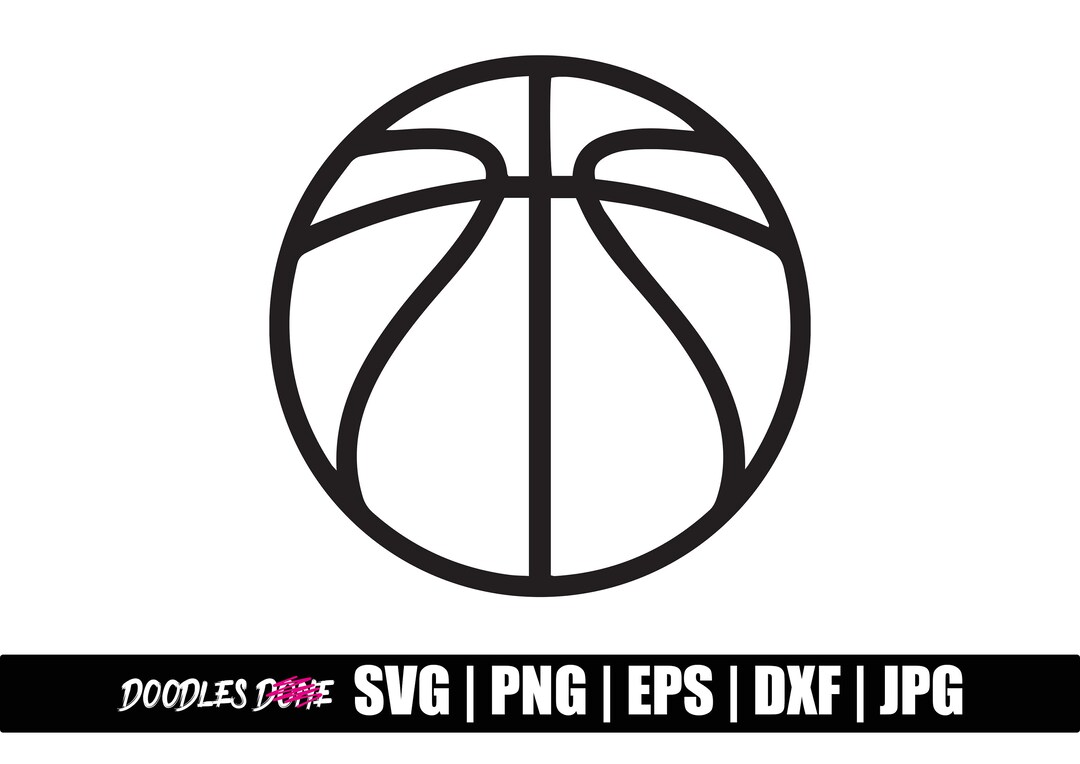 Basketball SVG, Basketball Outline, Cut Files Basketball, Basketball ...