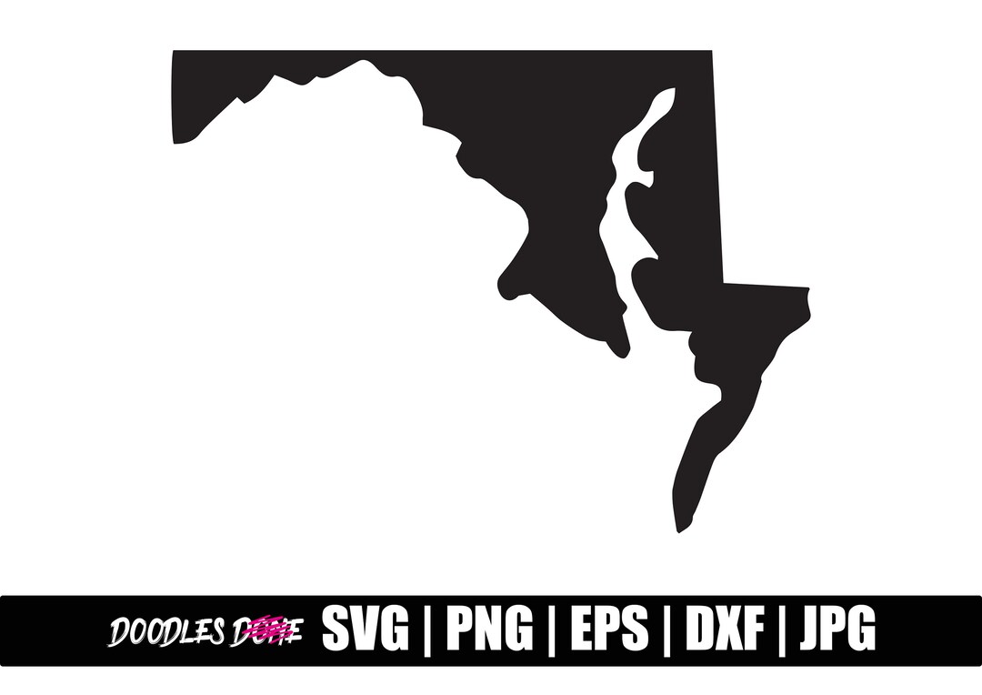 Maryland State Svg, Png, Eps, Dxf, Jpg Files, Clip Art, Vector, Cricut ...