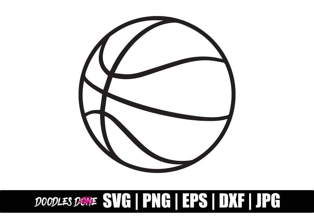 Basketball SVG, Basketball Outline, Cut Files Basketball, Basketball ...