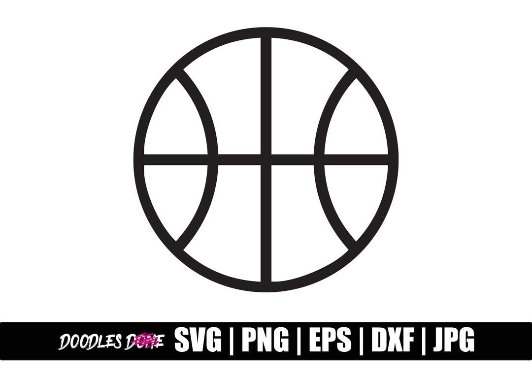 Basketball SVG, Basketball Outline, Cut Files Basketball, Basketball ...