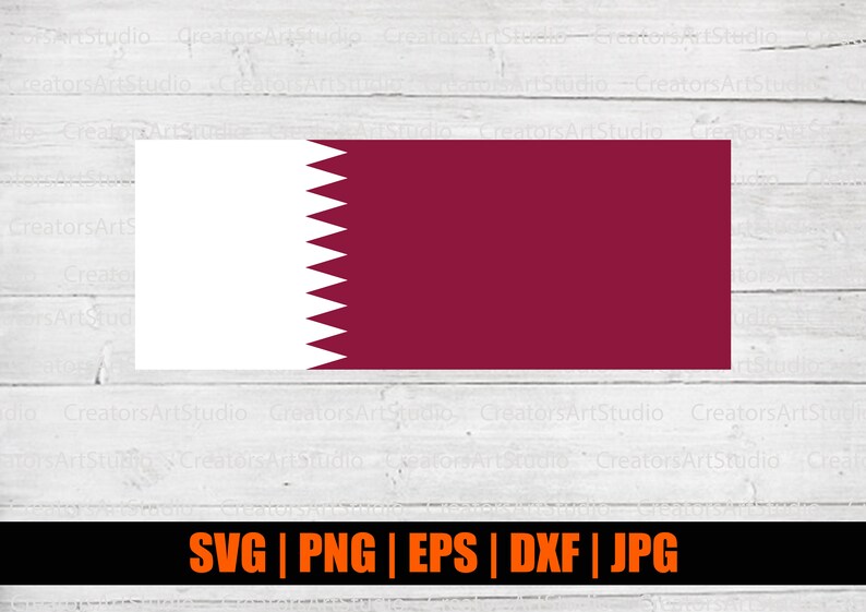Qatar Flag Svg Png Eps Dxf Jpg Files Instant Download - Etsy