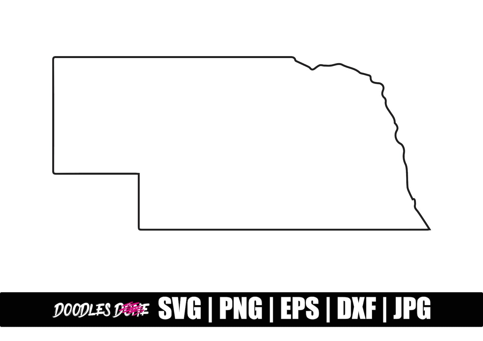 Nebraska Outline SVG | Nebraska PNG | Nebraska Clip Art | Nebraska ...