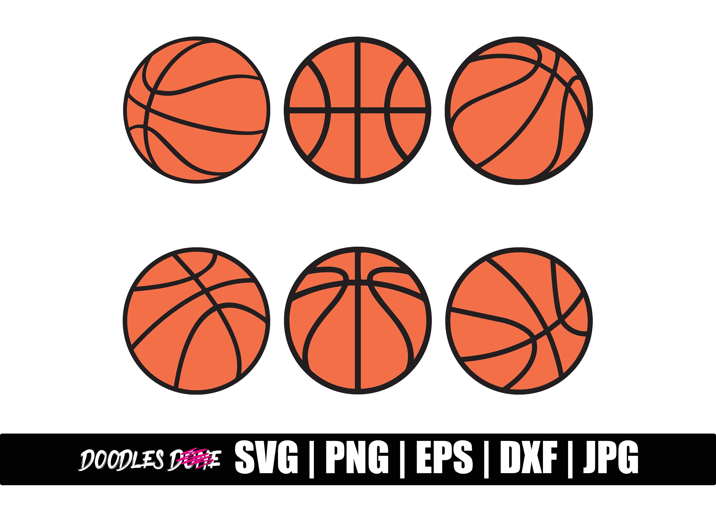 Basketball SVG Bundle, Basket Ball Outline, Basketball Monogram ...