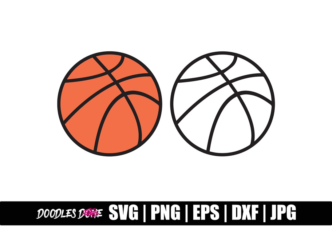 Basketball SVG Files, Basketball Outline SVG, Basketball Cut Files ...