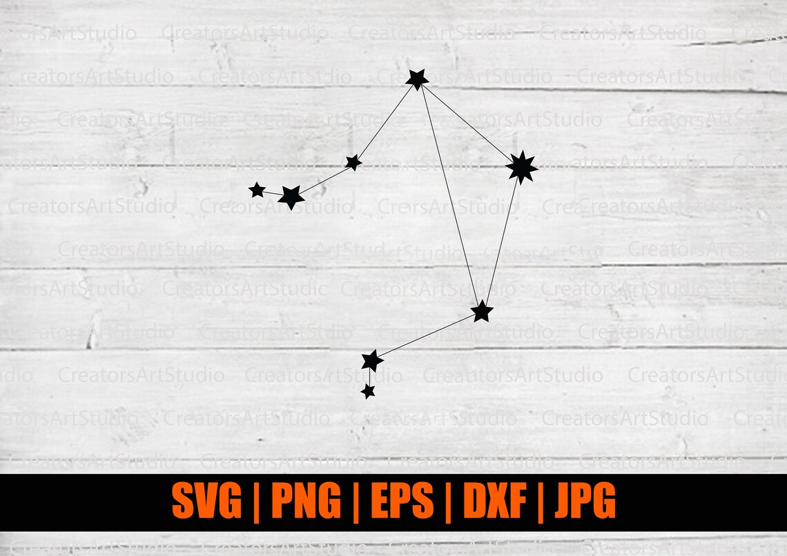 Libra Zodiac Constellation Svg Png Eps Dxf Jpg Files Clip - Etsy