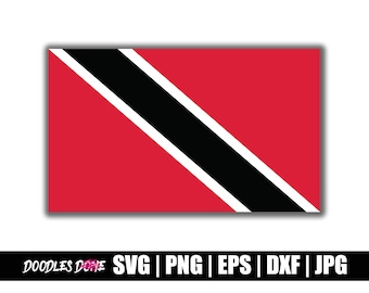 Trinidad and Tobago National Flag Clipart SVG Cut File Png - Etsy