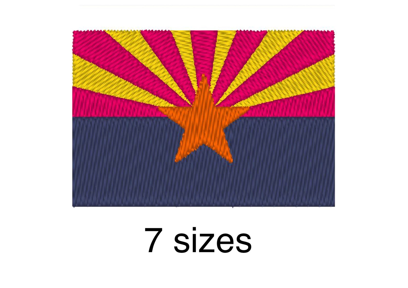 Arizona Flag Embroidery Design INSTANT DOWNLOAD Pes Format - Etsy