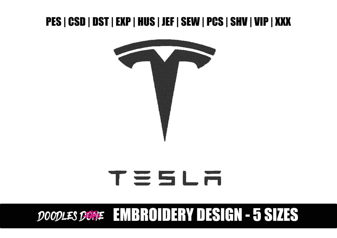 Tesla Embroidery Design INSTANT Download Pes Format - Etsy UK
