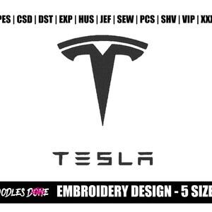 Tesla Embroidery Design INSTANT Download Pes Format - Etsy UK