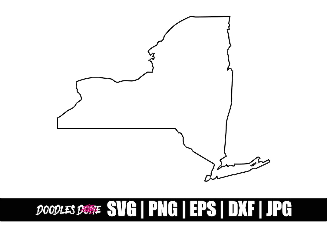 New York Outline Svg, Png, Eps, Dxf, Jpg Files, Clip Art, Vector ...