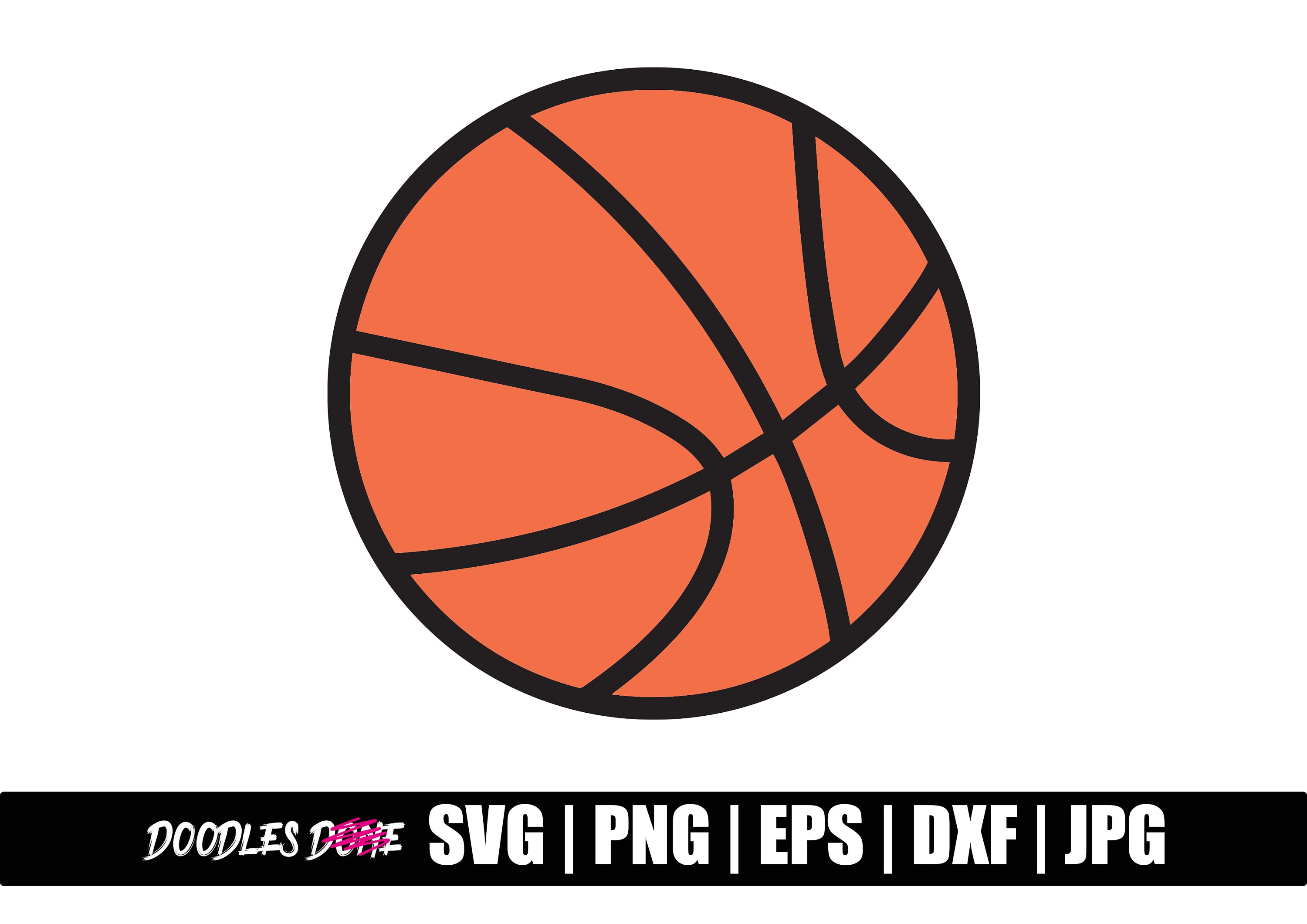 Basketball Ball Svg, Png, Eps, Dxf, Jpg Files, Clip Art, Vector, Cricut ...