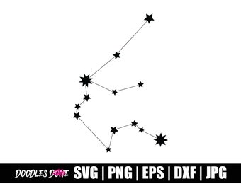 Zodiac Constellation SVG Clipart Set Stars Space Image - Etsy Canada