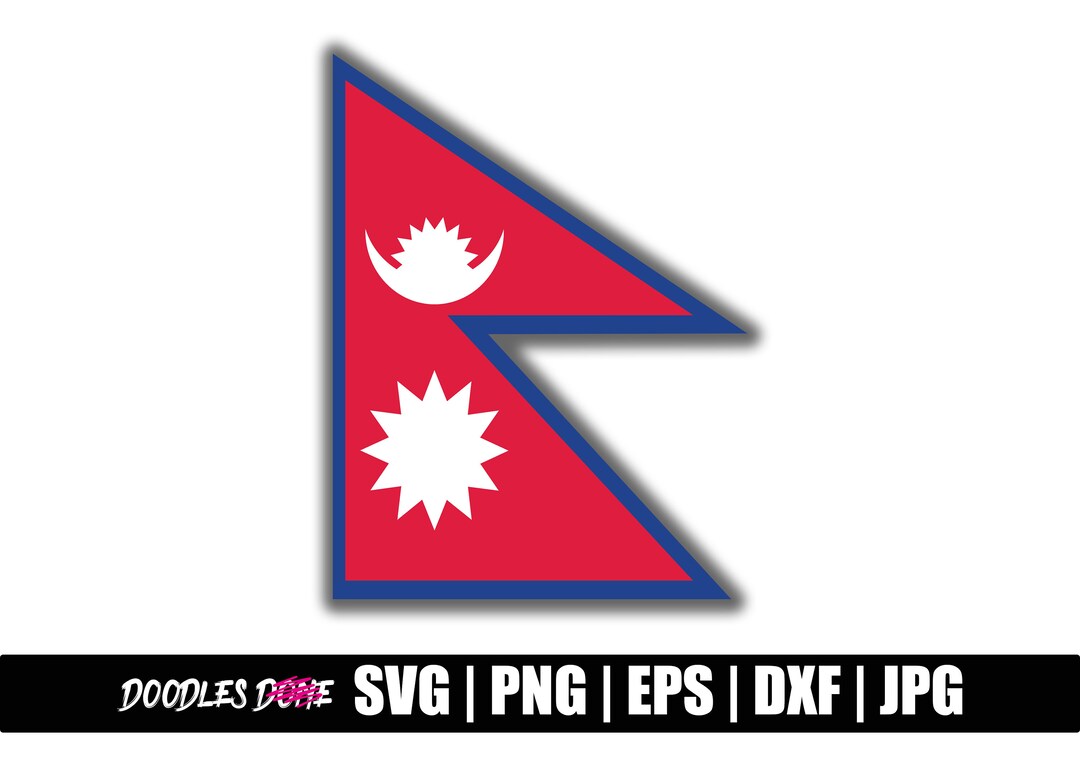 Nepal Flag Svg, Png, Eps, Dxf, Jpg Files, Clip Art, Vector, Cricut, Cut ...