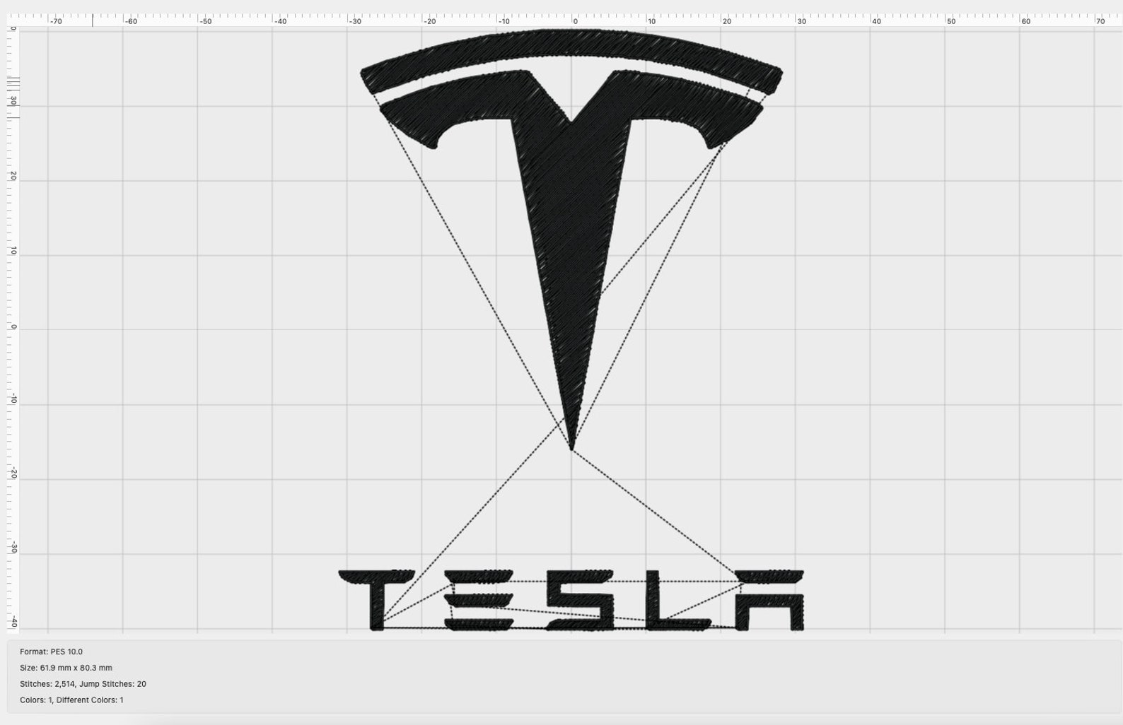 Tesla Embroidery Design DESCARGA INSTANTÁNEA Formato Pes - Etsy España