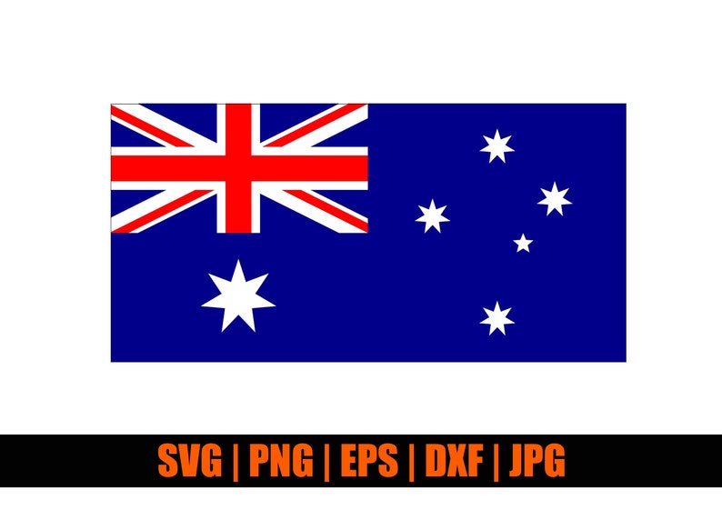 Australia Flag Svg Png Eps Dxf Jpg Files Instant | Etsy