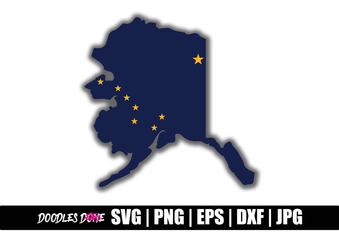 Alaska State Flag Map SVG | Alaska Clip Art | Alaska Vector | Alaska ...