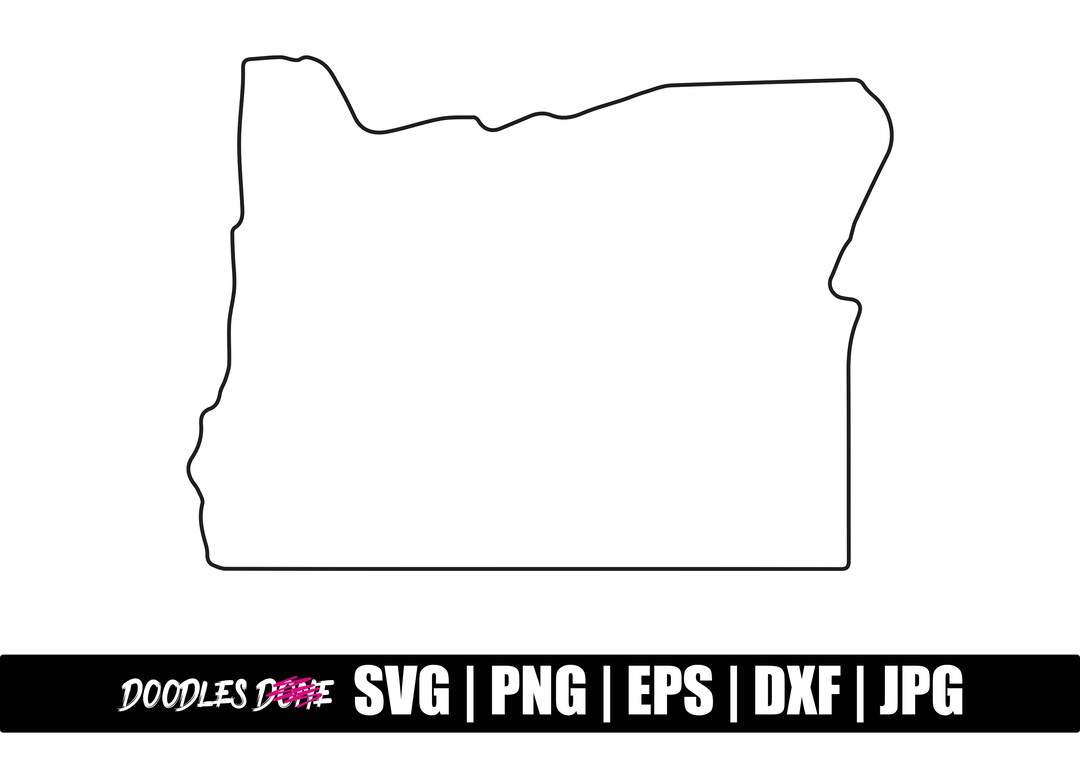 Oregon Outline Svg, Png, Eps, Dxf, Jpg Files, Clip Art, Vector, Cricut ...