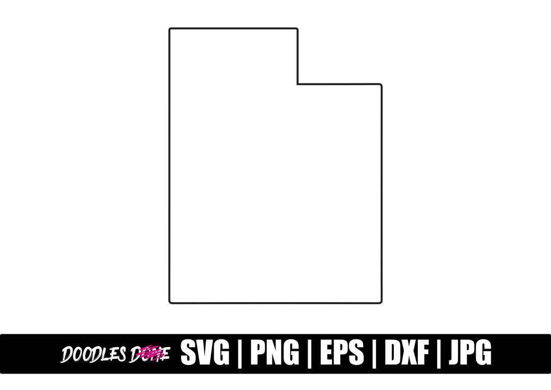 Utah Outline Svg, Png, Eps, Dxf, Jpg Files, Clip Art, Vector, Cricut ...
