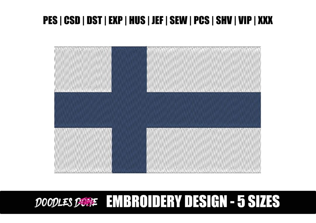Finland Flag Machine Embroidery Design | Embroidery Designs | Machine ...