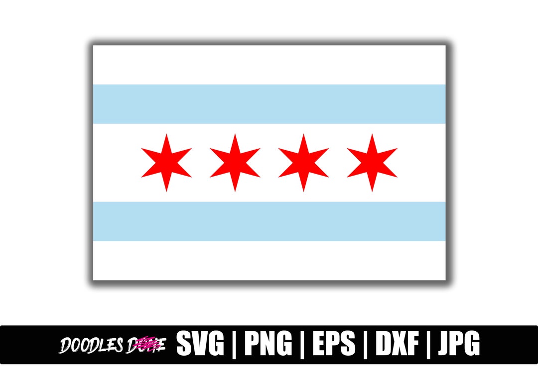 Chicago Illinois Flag SVG | Chicago Illinois Flag PNG | Chicago ...