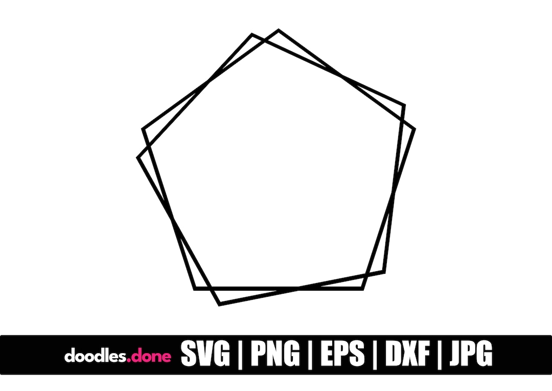 Pentagon Shape Frame SVG | Pentagon Png | Basic Shape Svg | Pentagon ...