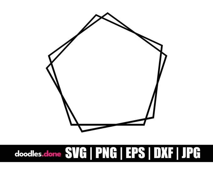 Pentagon Temporary Tattoo Sticker set of 2 - Etsy