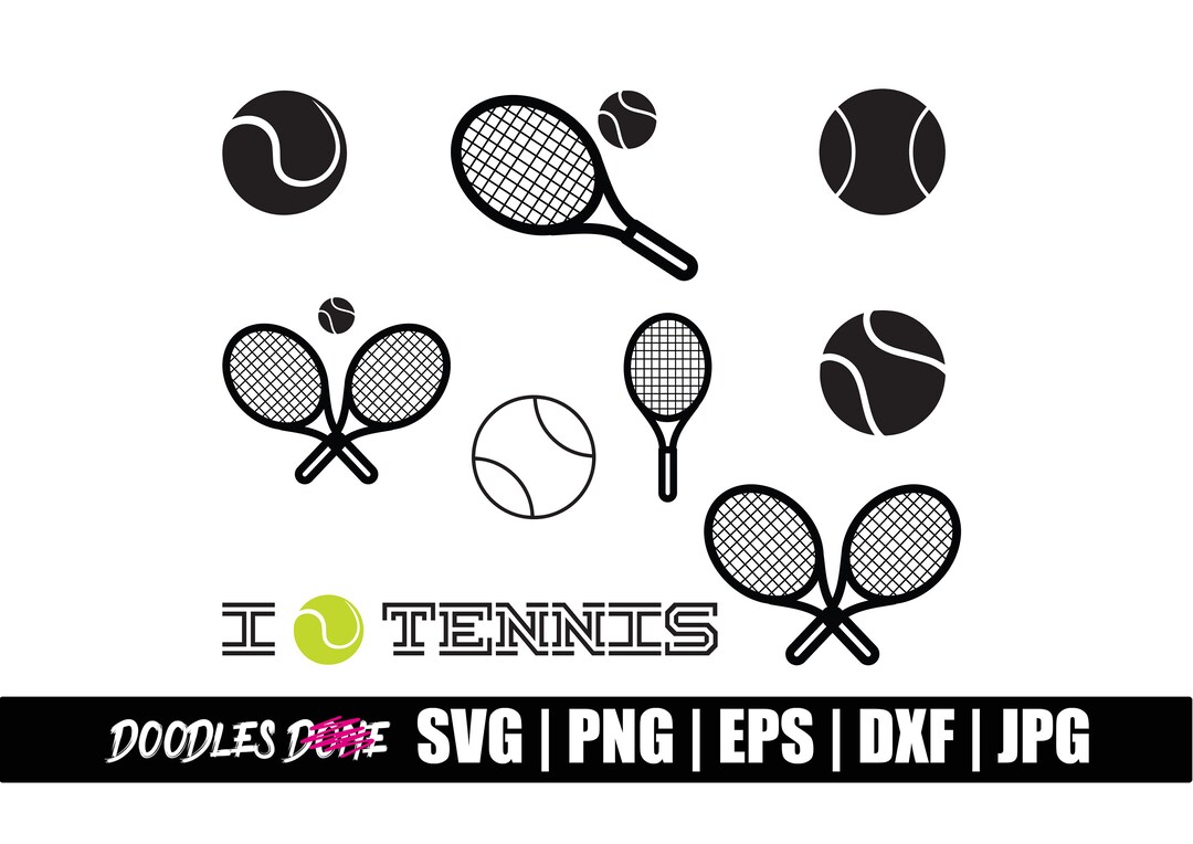 Tennis Bundle SVG, Tennis Clip Art, Tennis Vector, Tennis Cut File ...