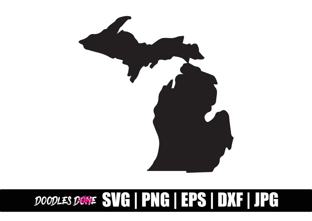 Michigan State Svg, Png, Eps, Dxf, Jpg Files, Clip Art, Vector, Cricut ...