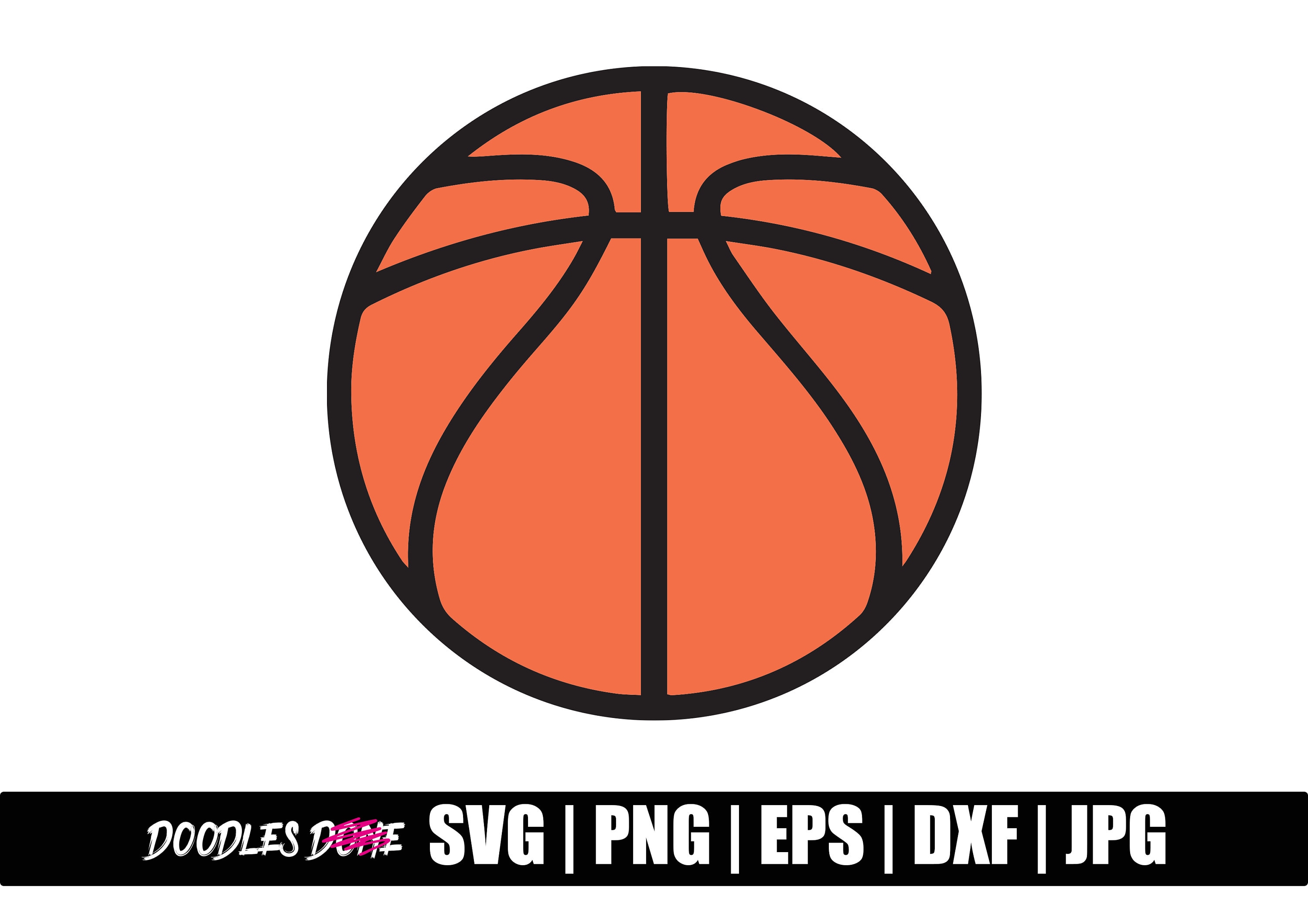 Basketball SVG, Basketball Outline, Cut Files Basketball, Basketball ...
